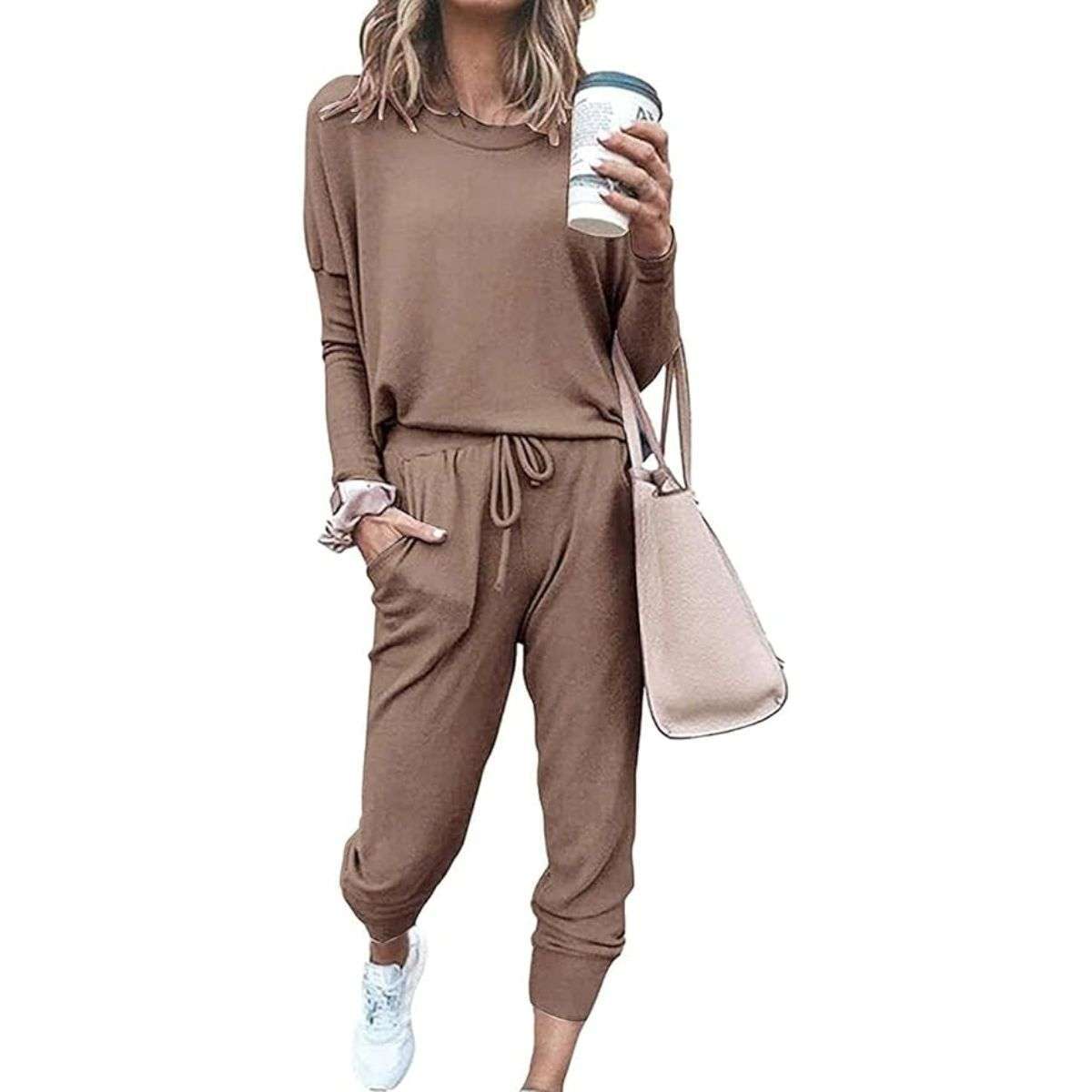 Two Piece Long Sleeve Lounge Tracksuit Set